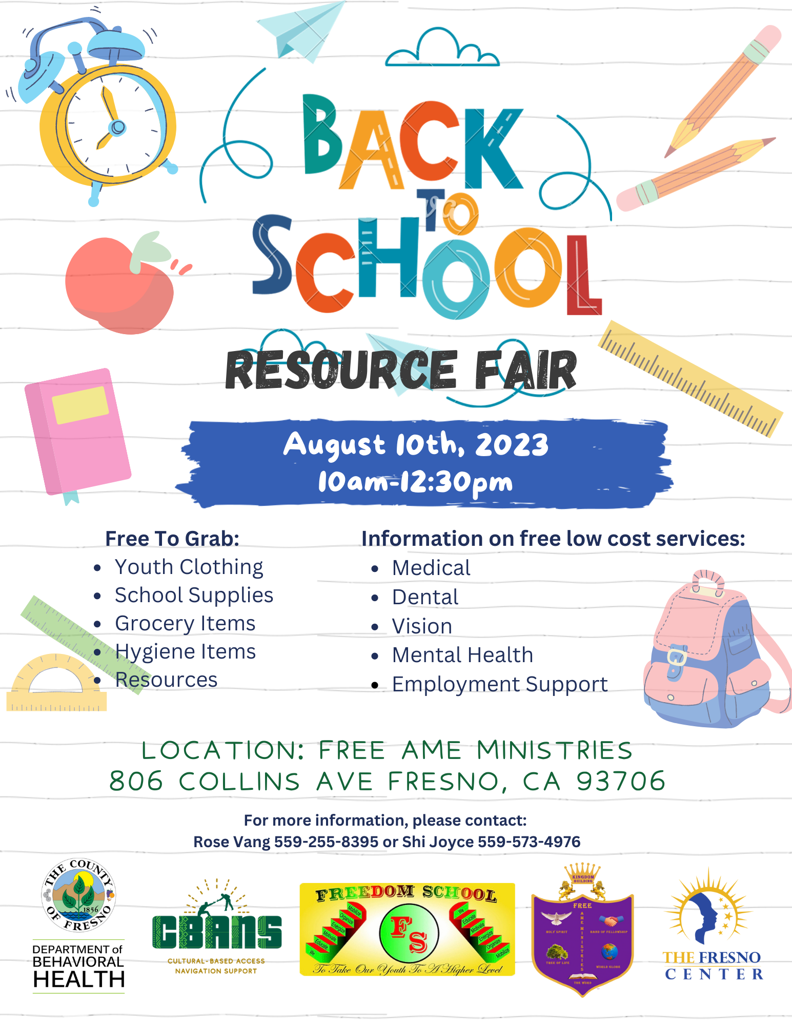 Back to School Resource Fair - fchip Back to School Resource Fair - fchip